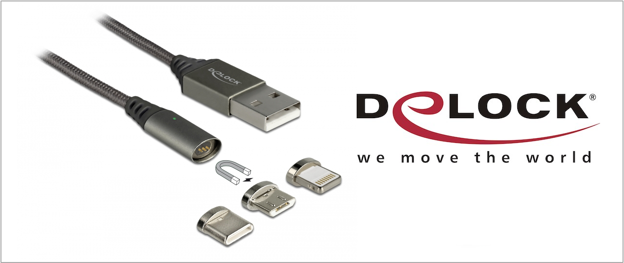 Delock: magnetyczny zestaw kabli USB
